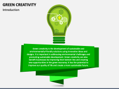 Green Creativity PowerPoint and Google Slides Template - PPT Slides