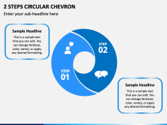 2 Steps Circular Chevron PowerPoint Presentation Slides - PPT Template