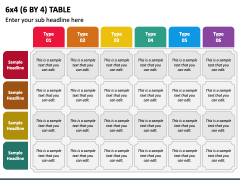 6 by 4 Table PowerPoint Template - PPT Slides