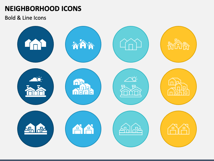 Neighborhood Icons for PowerPoint and Google Slides - PPT Slides