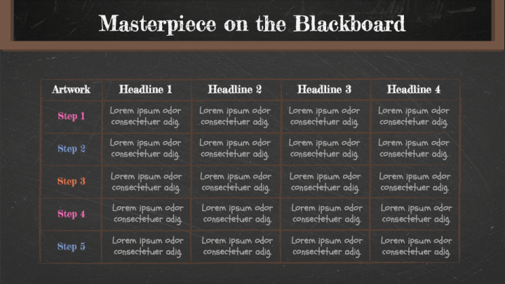 Creative Blackboard Theme for PowerPoint and Google Slides Template ...