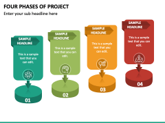 Four Phases of Project PowerPoint Template - PPT Slides