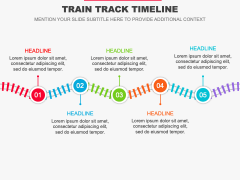 Train Track Timeline PowerPoint and Google Slides Template - PPT Slides