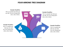 Four Arrows Tree Diagram for PowerPoint and Google Slides - PPT Slides