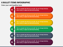 6 Bullet Items Infographic PowerPoint Template and Google Slides Theme