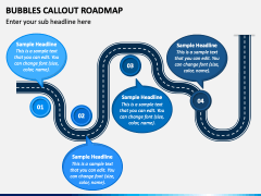 Bubbles Callout Roadmap PowerPoint and Google Slides Template - PPT Slides