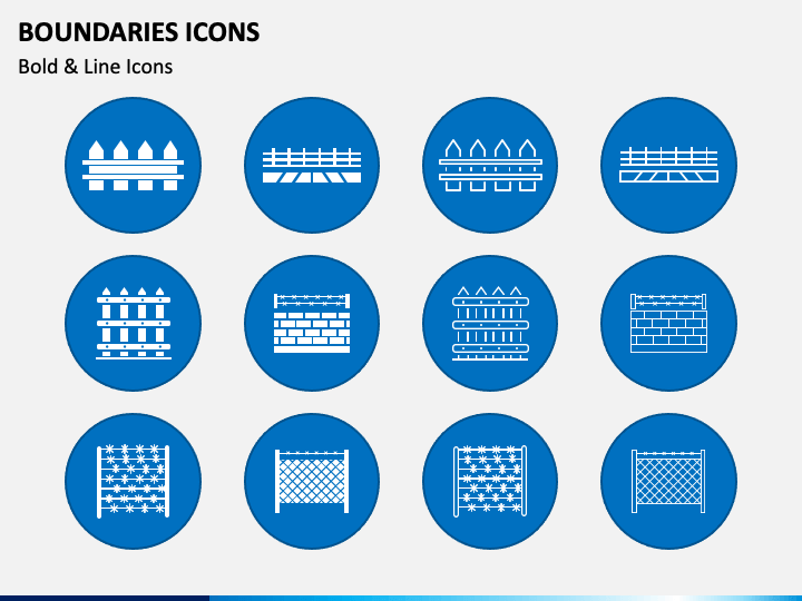 Boundaries Icons for PowerPoint and Google Slides - PPT Slides