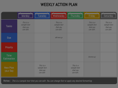 Weekly Action Plan PowerPoint Template and Google Slides Theme