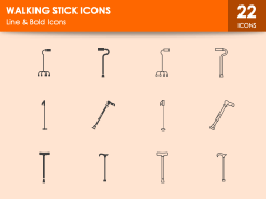 Walking Stick Icons for PowerPoint and Google Slides - PPT Slides