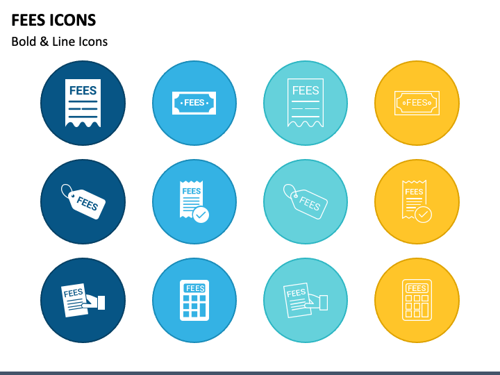 Fees Icons for PowerPoint and Google Slides - PPT Slides