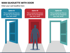 Man Silhouette with Door PowerPoint Template - PPT Slides