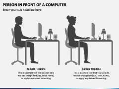 Person in Front of a Computer Illustration for PowerPoint and Google ...