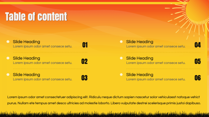Sun Theme for PowerPoint and Google Slides - PPT Slides