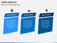 Three Conflicts PowerPoint Template - PPT Slides