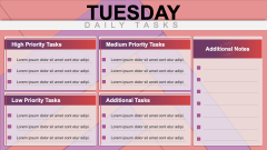 Free - Tuesday Tasks PowerPoint and Google Slides Template - PPT Slides