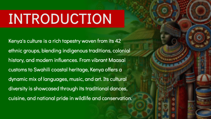 Free - Kenya Culture PowerPoint and Google Slides Template - PPT Slides