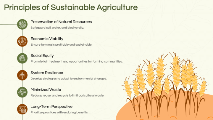 Sustainable Agriculture PowerPoint and Google Slides Template - PPT Slides