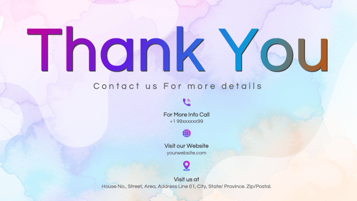 Colorful Thank You PowerPoint and Google Slides Template - PPT Slides