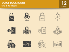 Voice Lock Icons for PowerPoint and Google Slides - PPT Slides