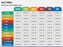 6x12 Table for PowerPoint and Google Slides - PPT Slides