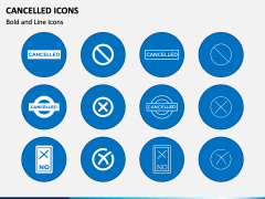 Cancelled Icons for PowerPoint and Google Slides - PPT Slides