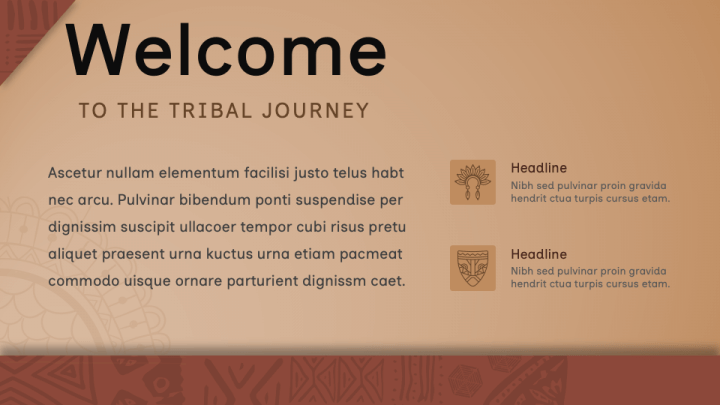 Free - Tribal Pattern Theme for PowerPoint and Google Slides - PPT Slides
