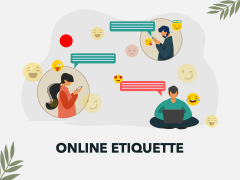 Online Etiquette PowerPoint and Google Slides Template - PPT Slides