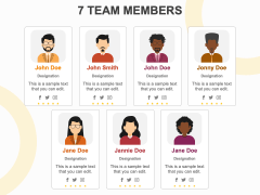 7 Team Members for PowerPoint and Google Slides - PPT Slides