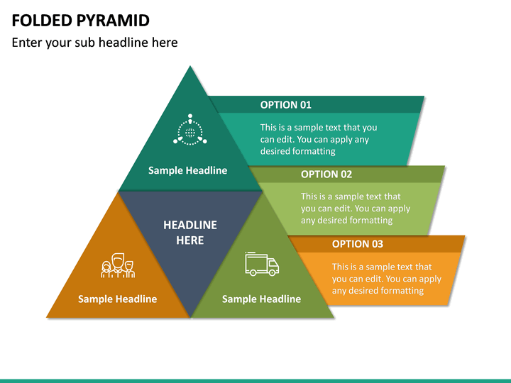 Folded Pyramid PowerPoint Template | SketchBubble