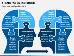 2 Heads Facing Each Other for PowerPoint and Google Slides - PPT Slides