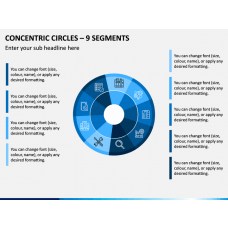 PowerPoint Nonagon - 9 Segments