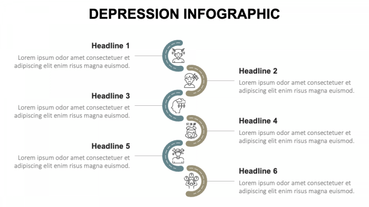 Depression Infographics for PowerPoint and Google Slides - PPT Slides