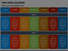 Two Week Calendar for PowerPoint and Google Slides - PPT Slides