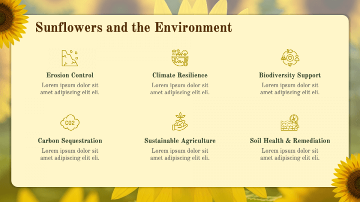 Free - Sunflower Theme for PowerPoint and Google Slides - PPT Slides