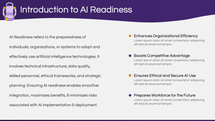 AI Readiness PowerPoint and Google Slides Template - PPT Slides