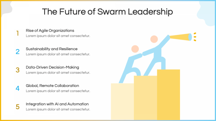 Swarm Leadership PowerPoint and Google Slides Template - PPT Slides