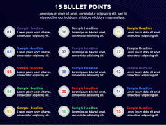 15 Bullet Points for PowerPoint and Google Slides - PPT Slides