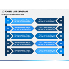 Free 10 Points Diagram PowerPoint Template & Google Slides