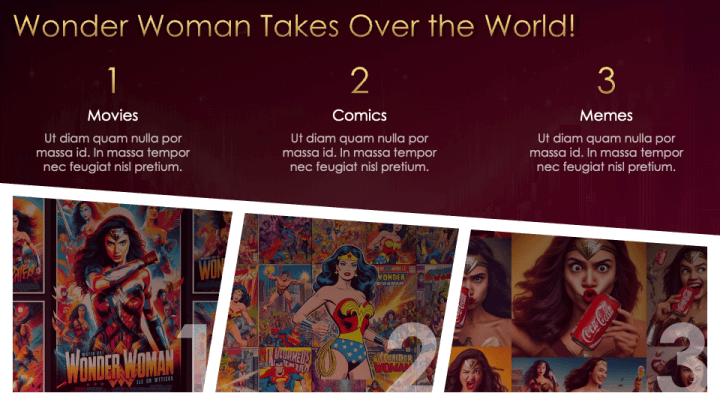 Free - Wonder Woman Presentation Theme for PowerPoint and Google Slides