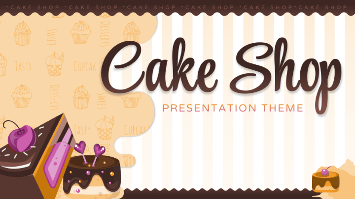 Free - Cake Shop Theme for PowerPoint and Google Slides - PPT Slides