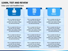 Learn, Test and Review PowerPoint and Google Slides Template - PPT Slides