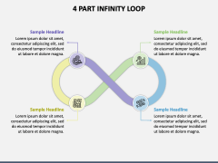 4 Part Infinity Loop for PowerPoint and Google Slides - PPT Slides