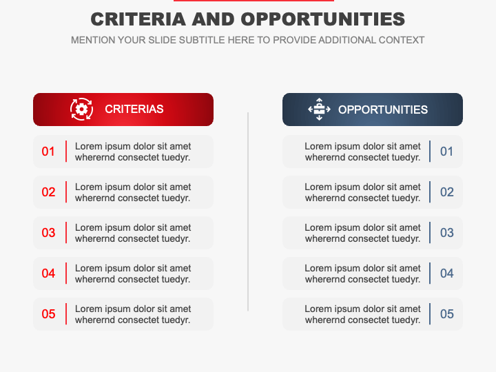 Criteria and Opportunities PowerPoint and Google Slides Template - PPT ...