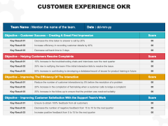 Customer Experience OKR PowerPoint Template and Google Slides Theme
