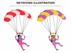 Skydiving Illustration for PowerPoint and Google Slides