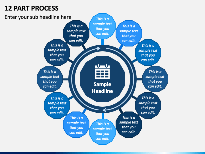 12 Part Process PowerPoint Template and Google Slides Theme