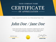 Certificate of Appreciation for PowerPoint and Google Slides - PPT Slides