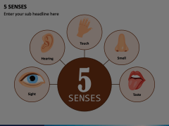 5 Senses PowerPoint and Google Slides Template - PPT Slides