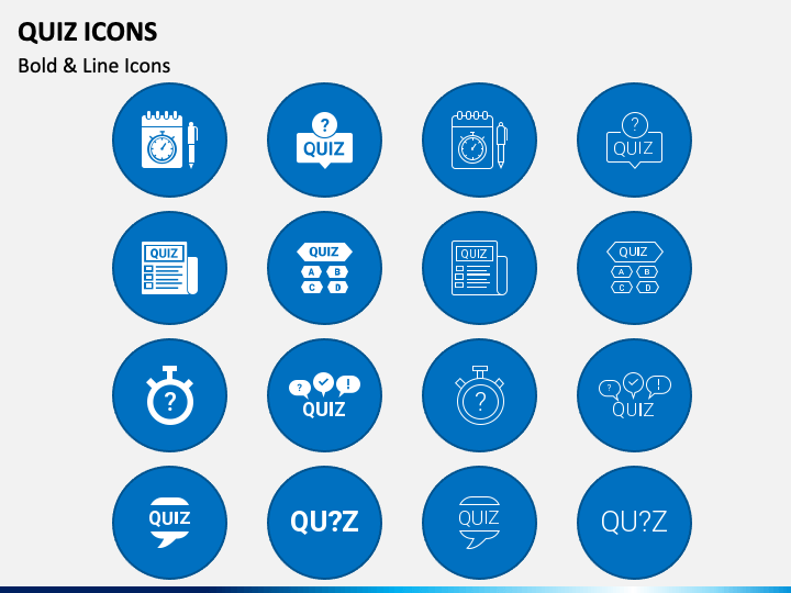 Quiz Icons for PowerPoint and Google Slides - PPT Slides