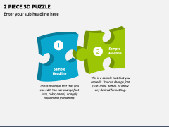 2 Piece 3D Puzzle for PowerPoint and Google Slides - PPT Slides